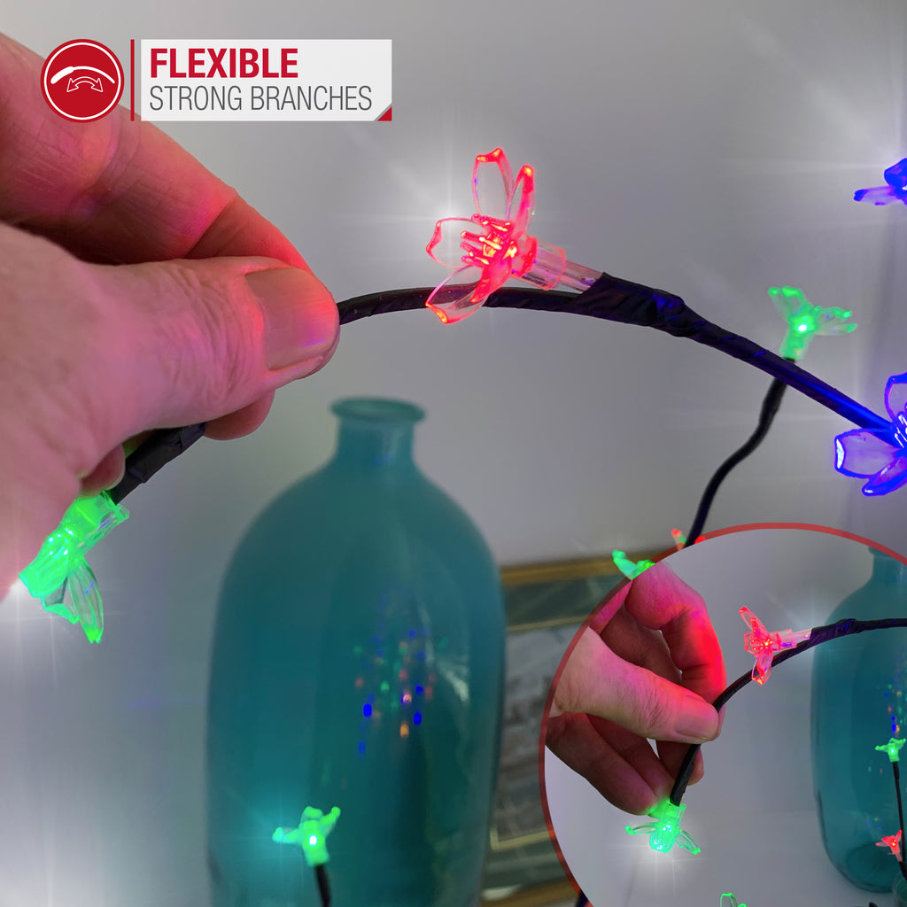 Cherry Blossom Multi-Colour LED Tree with Timer– Very Merry UK