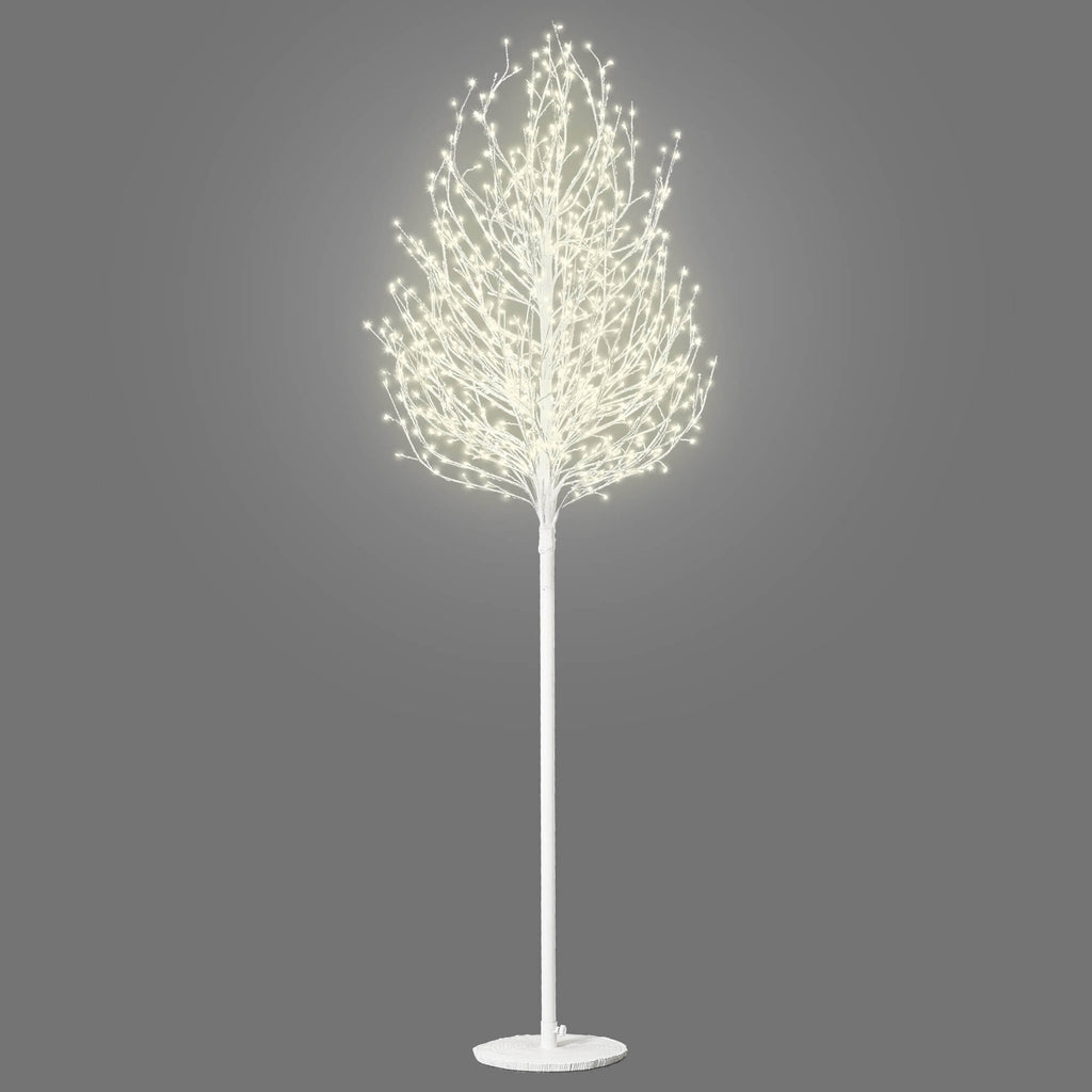 Micro Dot Warm White LED Tree with Timer -White– Very Merry UK